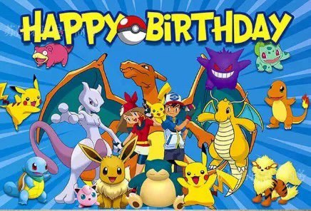 [Ready Stock] New Design ~ Pokemon themed(Design 5- Blue) Happy ...