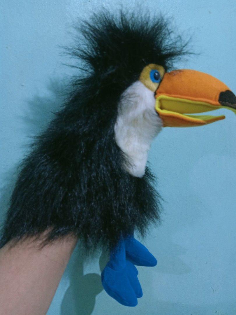 REALISTIC BLACK BIRD HAND PUPPET, Hobbies & Toys, Toys & Games on Carousell