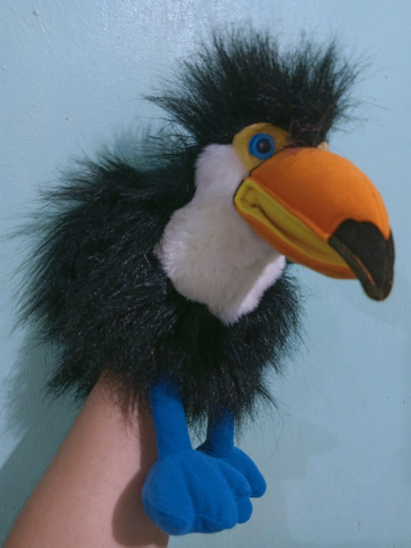 REALISTIC BLACK BIRD HAND PUPPET, Hobbies & Toys, Toys & Games on Carousell