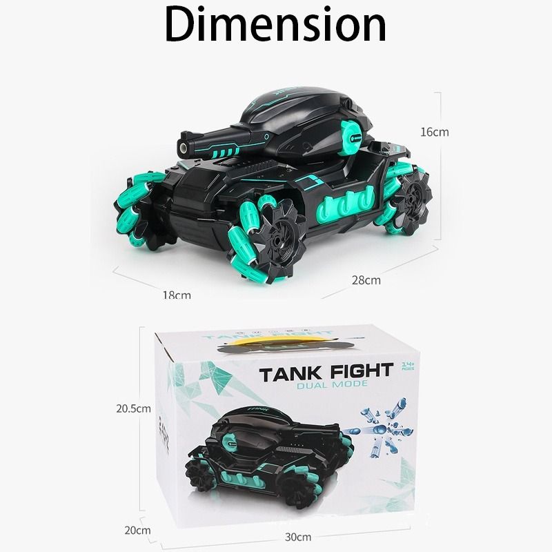 Remote or Gesture Control Battle Tank Shoots Water Pellet and able to ...