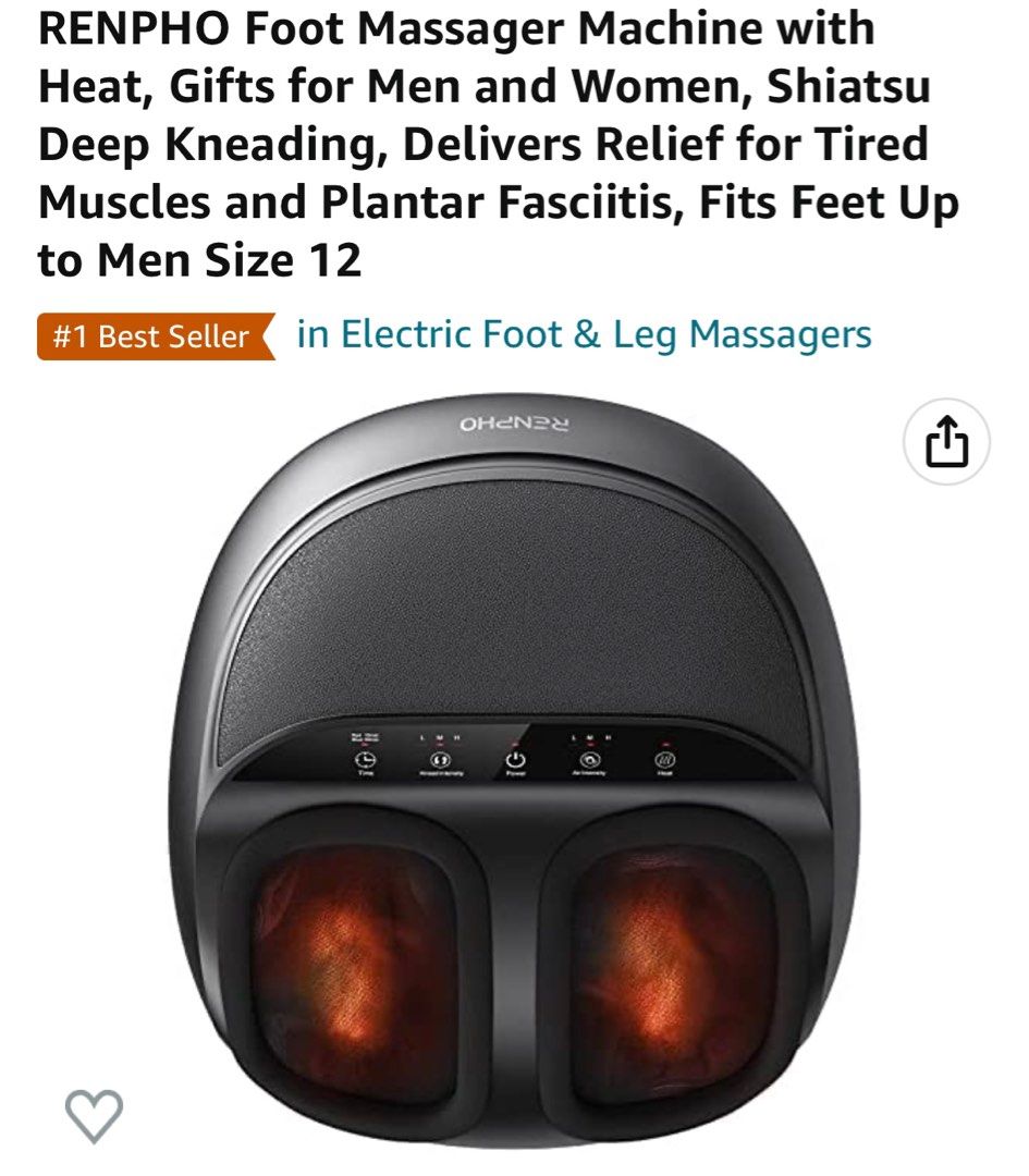 Renpho Foot Massager, Beauty & Personal Care, Foot Care on Carousell