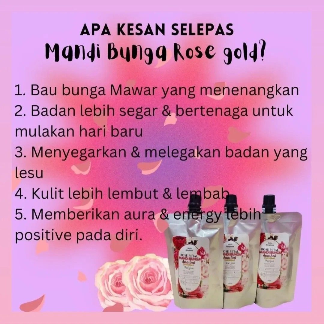 RoseGold Mandi Bunga Devisa SPA, Beauty & Personal Care, Bath & Body ...