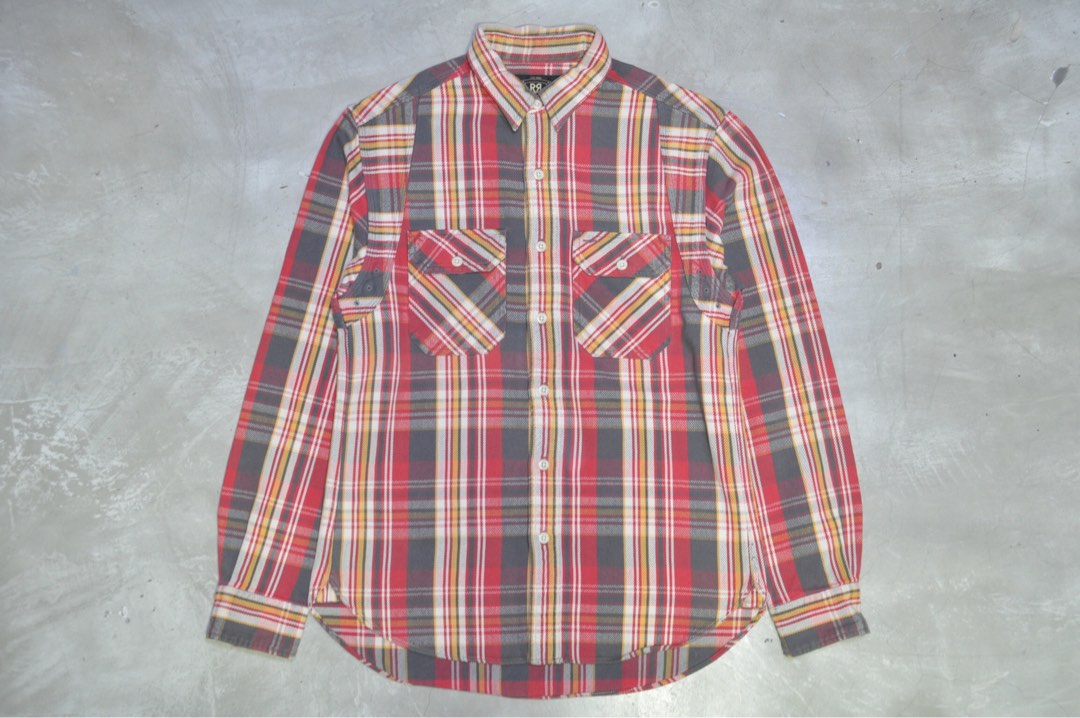 RRL - Plaid Flannel Shirt, Men's Fashion, Tops & Sets, Formal Shirts on ...