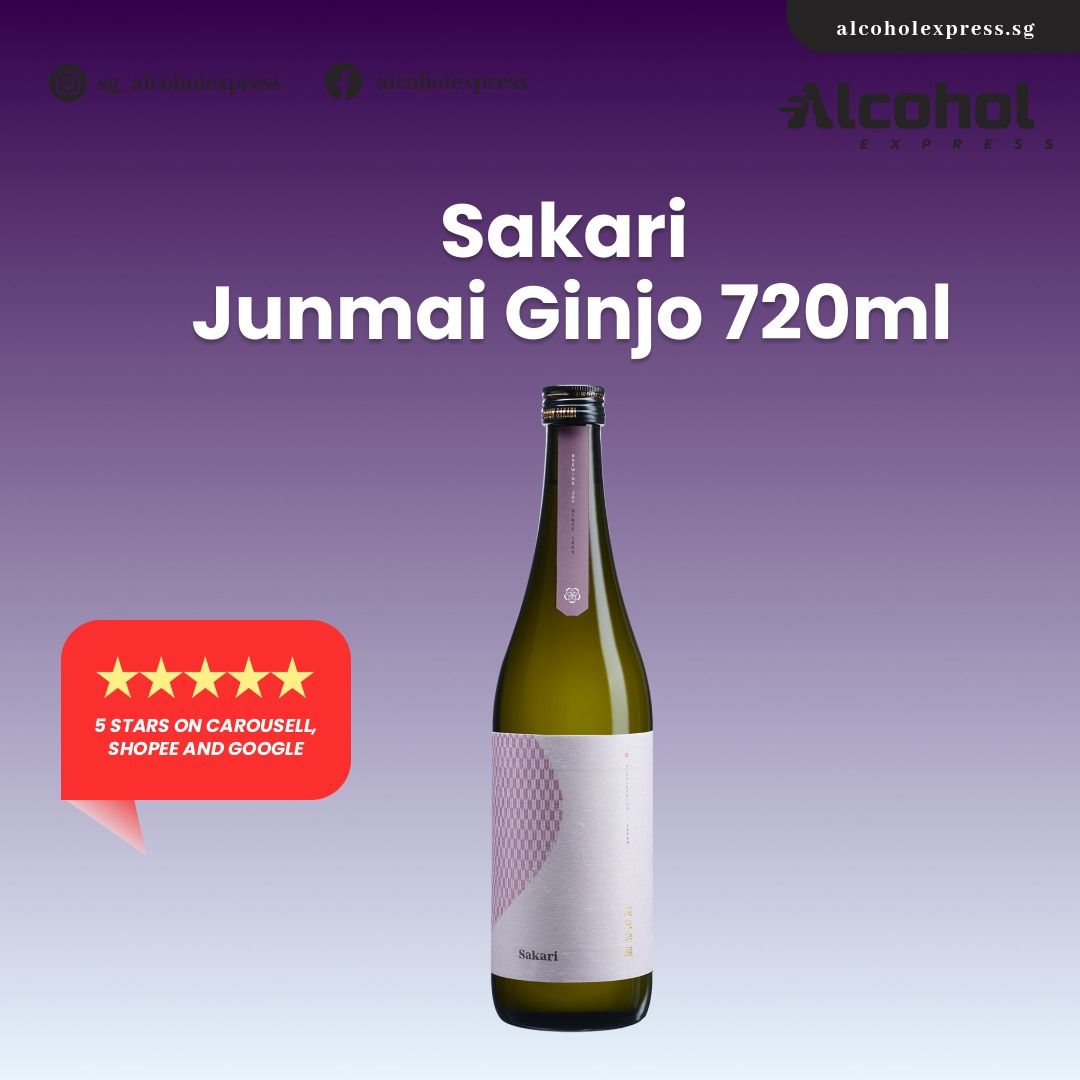 Sakari Junmai Ginjo 720ml, Food & Drinks, Alcoholic Beverages on Carousell