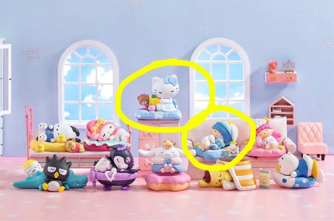 Sanrio fall asleep, Hobbies & Toys, Toys & Games on Carousell