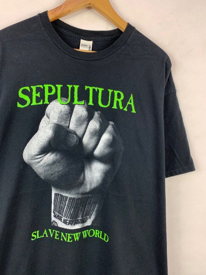 SEPULTURA SLAVE NEW WORLD BRAZIL HEAVY METAL BAND TEE, Men's Fashion ...