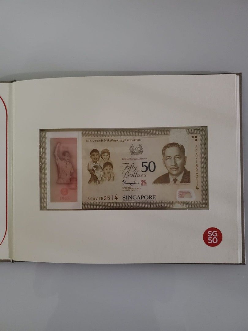 SG 50 commemorative 50 dollars note, Hobbies & Toys, Memorabilia ...