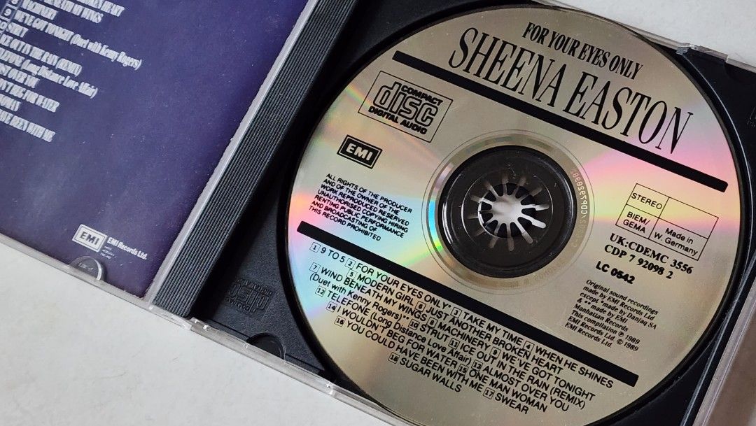 Sheena Easton ~ The Best Of ( MADE IN WEST GERMANY ) ( SONOPRESS ) CD ...