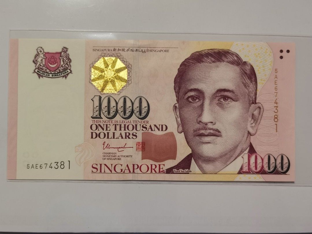 Singapore $1000 note UNC, Hobbies & Toys, Memorabilia & Collectibles ...