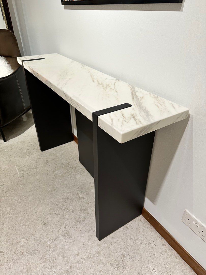 Sintered Stone (Man-made marble) Console Side Table, Furniture & Home ...