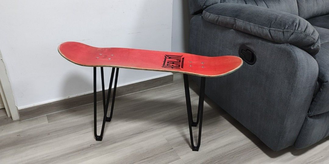Skateboard deck stool/chair, Furniture & Home Living, Furniture, Chairs ...