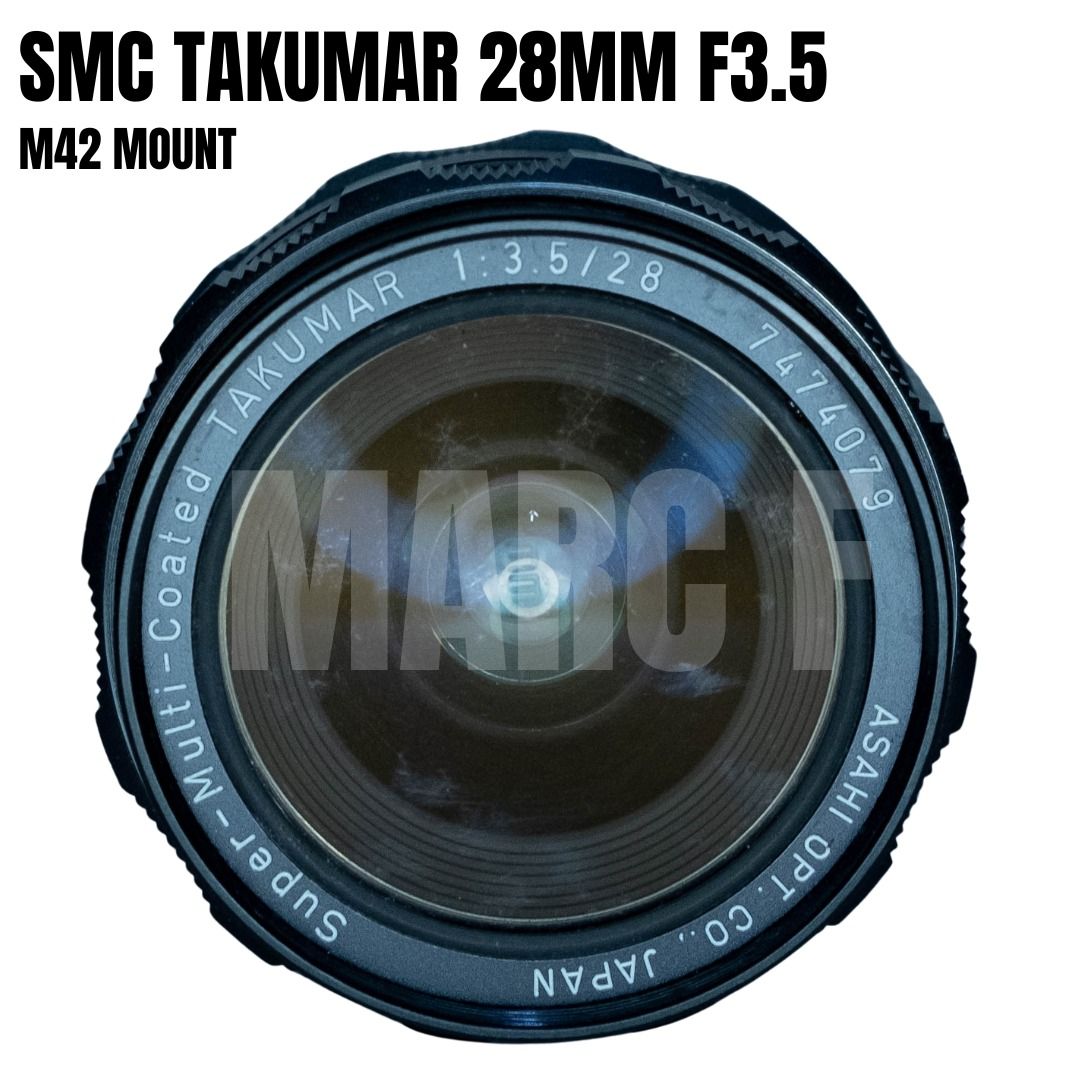 SMC Takumar 28mm f3.5 (With M42 to Fujifilm X-mount Adapter and Hakura ...