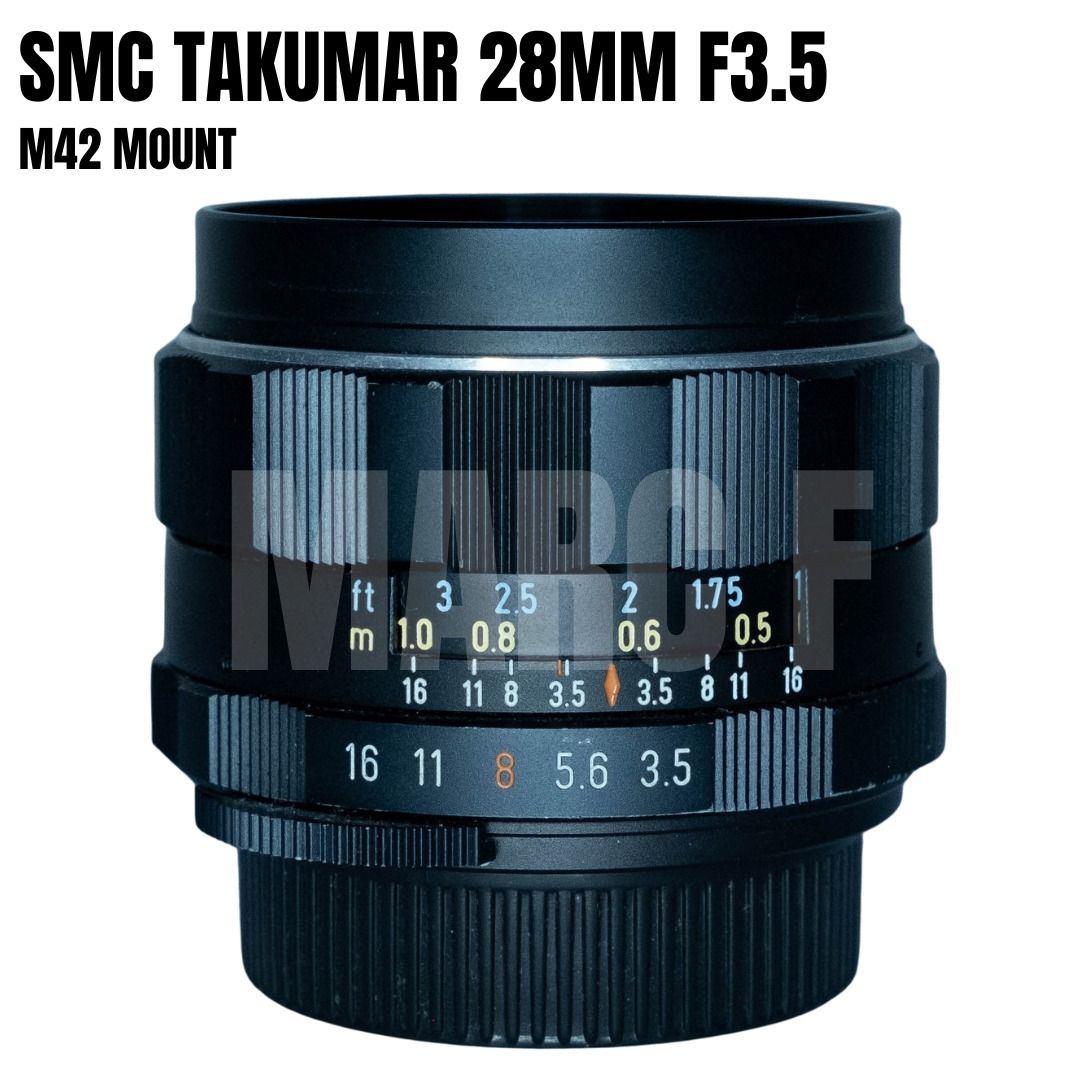 SMC Takumar 28mm f3.5 (With M42 to Fujifilm X-mount Adapter and Hakura ...