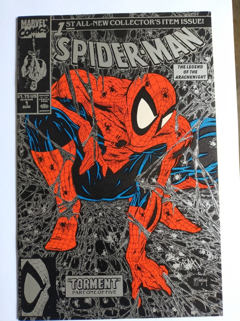 SPIDERMAN #1 (1990) TODD MCFARLANE SILVER COVER, Hobbies & Toys, Books & Magazines, Comics ...