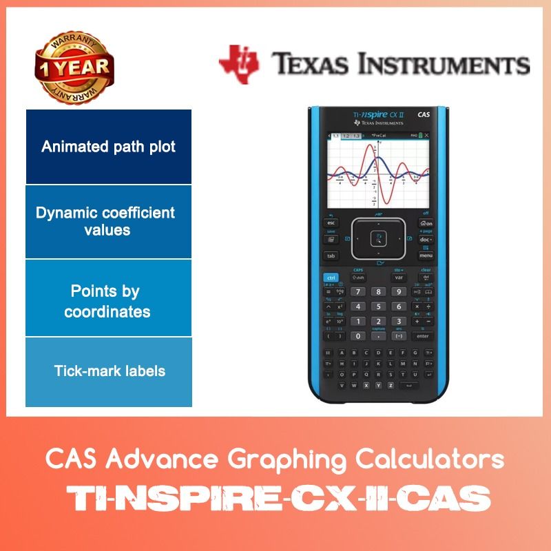 Texas Instruments TI-Nspire-CX-II-CAS CAS Advance Graphing Calculators ...