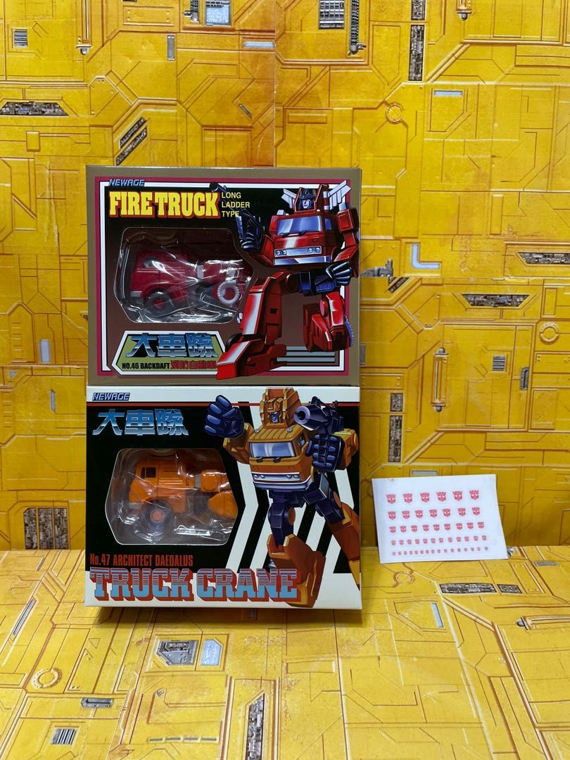 Transformers Newage NA Toys - H-46 H46 Backdraft & H-47 H47 Daedalus ...