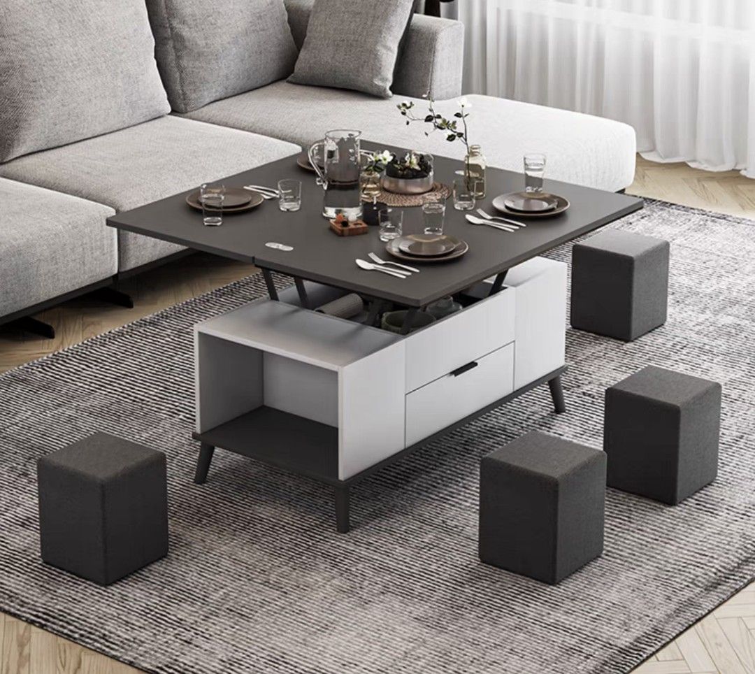 TV Coffee Table Convertible to Dining Table, Furniture & Home Living ...