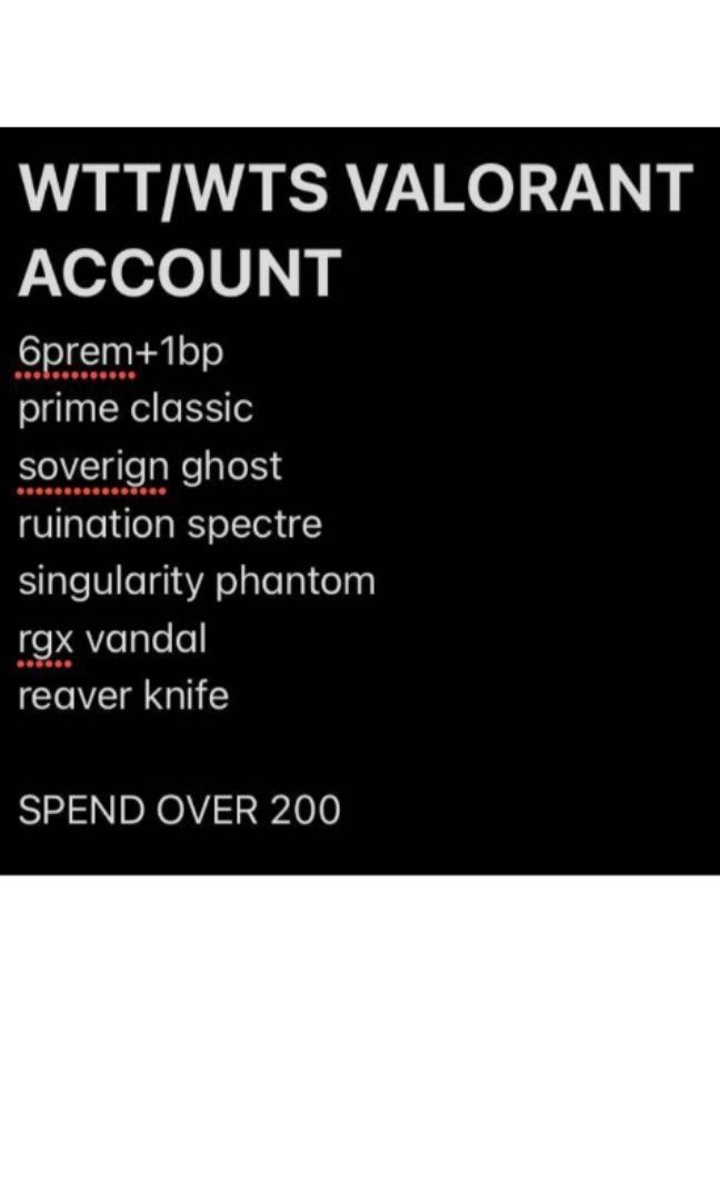 VALORANT Diamond 1 Acc with 6 premium skins, Video Gaming, Video Games ...