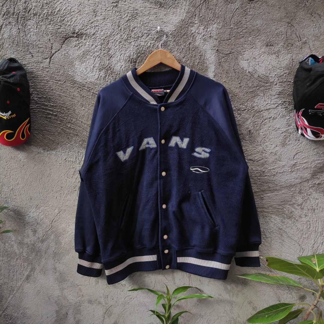 Vans fleece vintage Varsity Jacket, Men's Fashion, Coats, Jackets and ...
