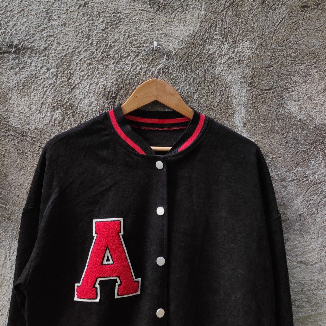 Varsity jacket red and black, Men's Fashion, Coats, Jackets and ...