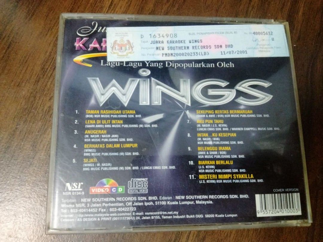 VCD WINGS KARAOKE, Hobbies & Toys, Music & Media, CDs & DVDs on Carousell