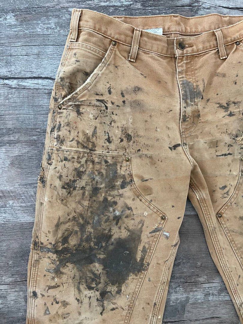 Vintage 2000s Oil Slick Carhartt Double Knee Pants, Men's Fashion ...