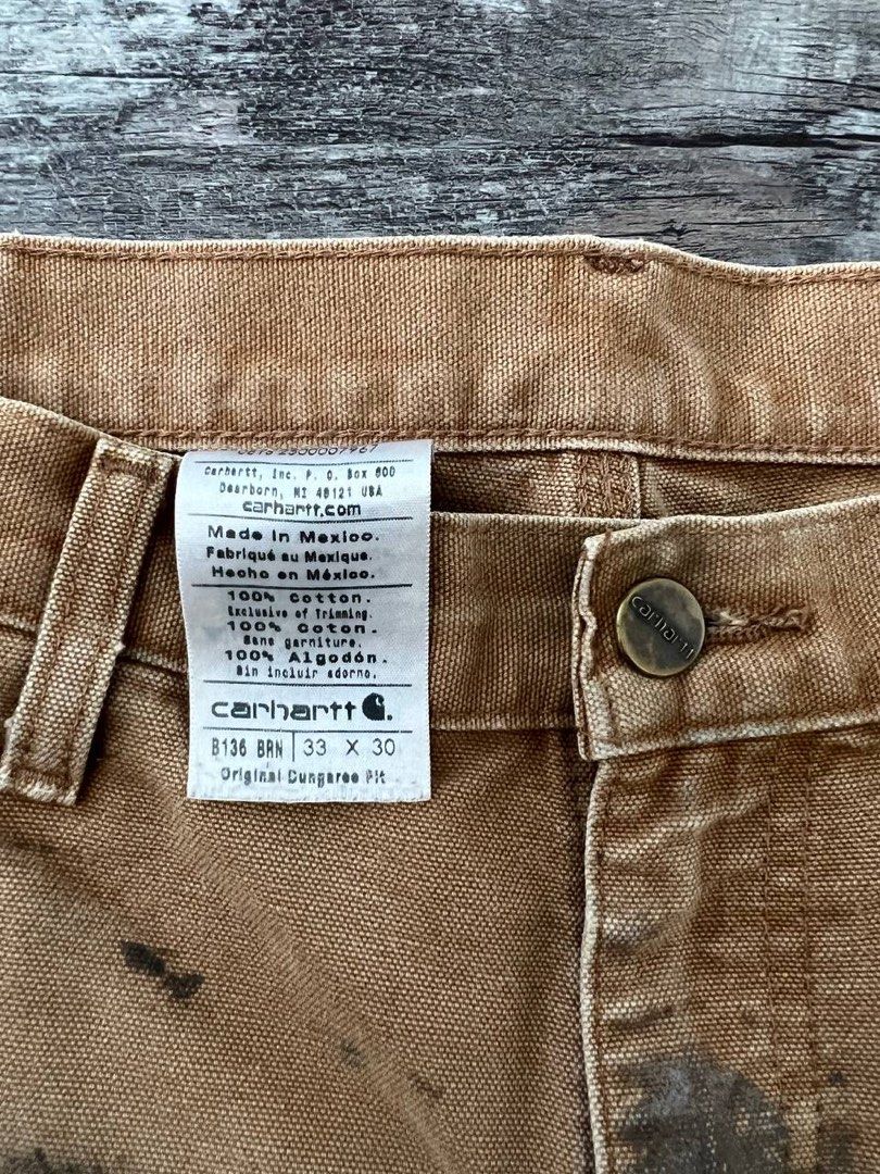 Vintage 2000s Oil Slick Carhartt Double Knee Pants, Men's Fashion ...