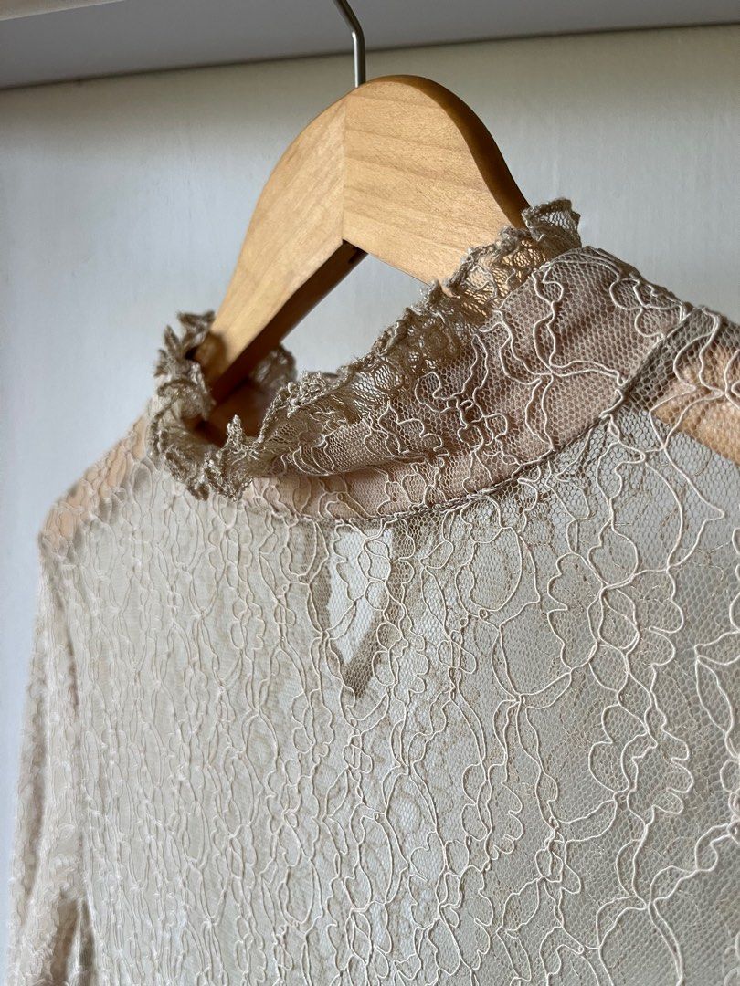 vintage mesh translucent dress overlay, Women's Fashion, Dresses & Sets ...