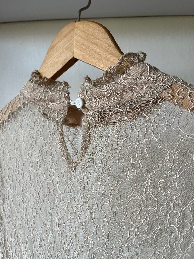 vintage mesh translucent dress overlay, Women's Fashion, Dresses & Sets ...