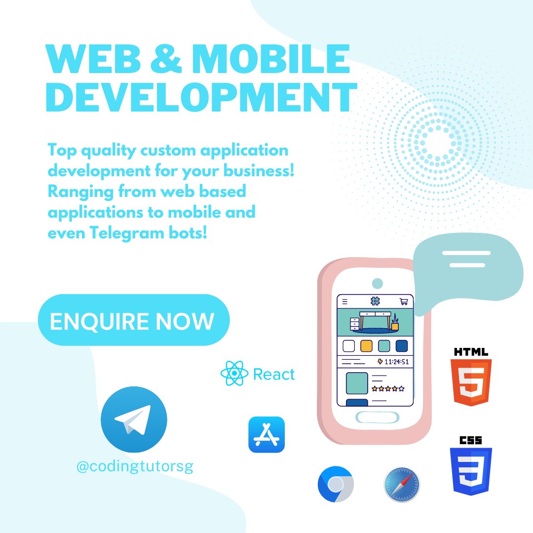 Web Application Design and Development, Business Services, IT & Programming on Carousell