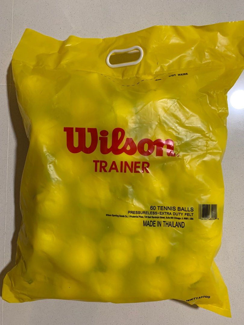 Wilson trainer tennis balls - 60 balls (brand new), Sports Equipment ...