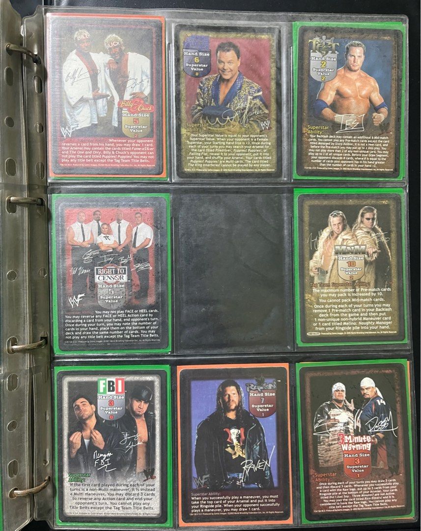 WWE Raw Deal Face Cards, The Rock, Stone Cold, Batista, Evolution ...