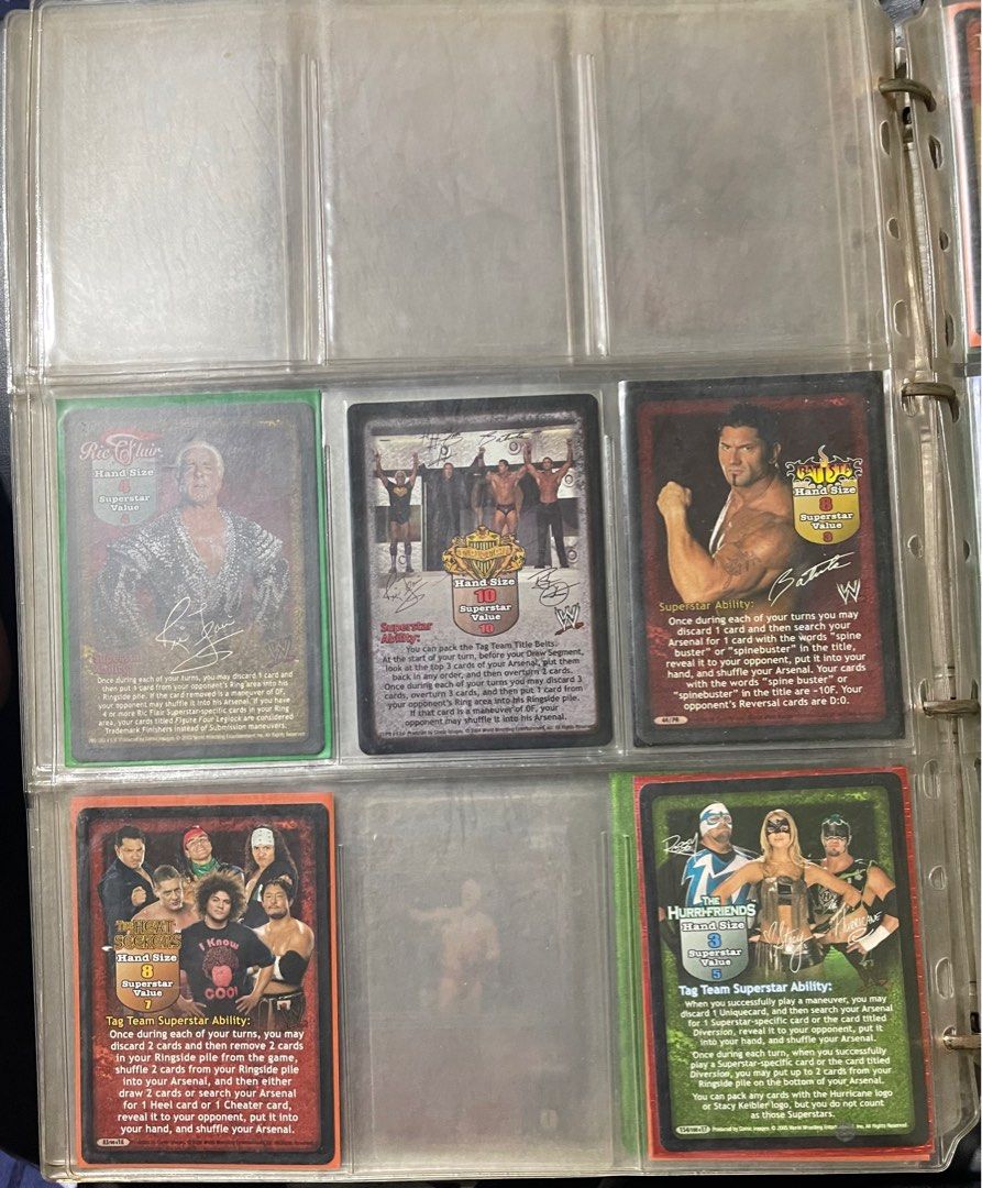WWE Raw Deal Face Cards, The Rock, Stone Cold, Batista, Evolution ...