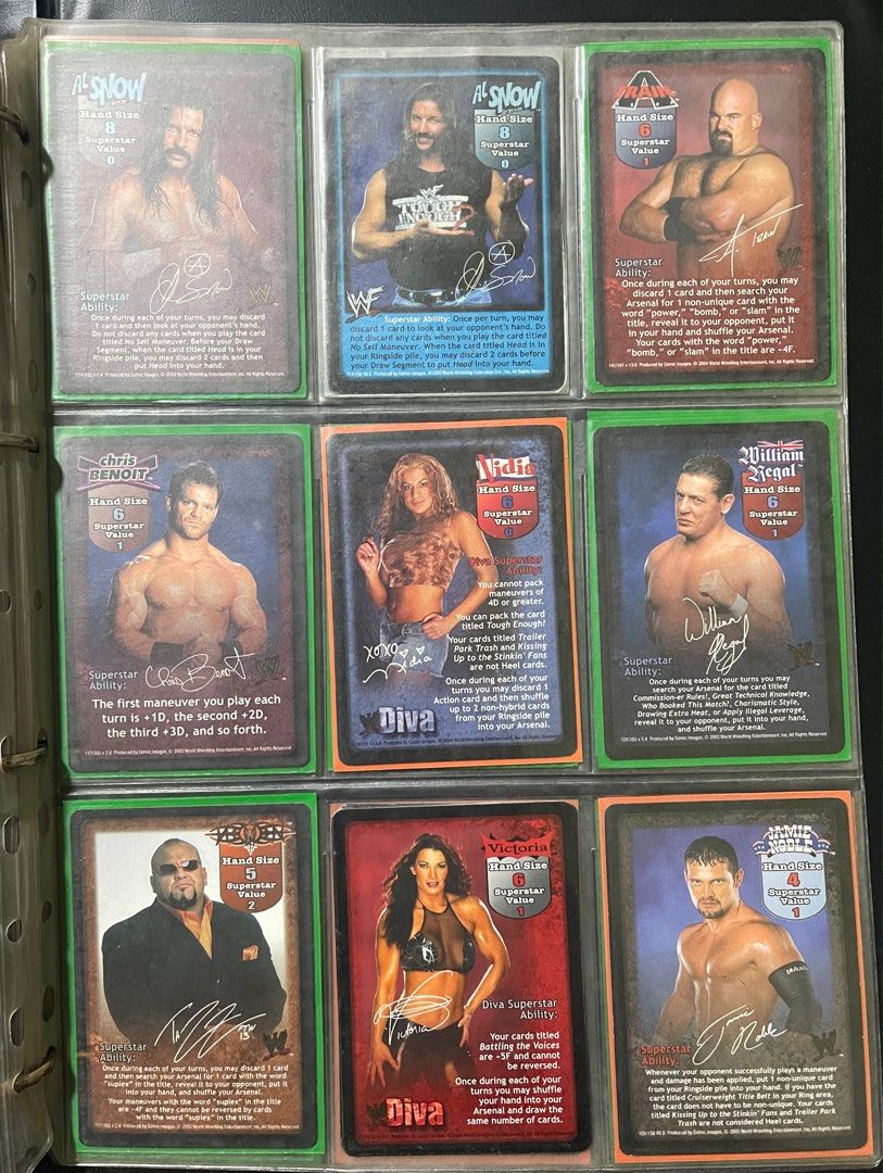 WWE Raw Deal Face Cards, The Rock, Stone Cold, Batista, Evolution ...