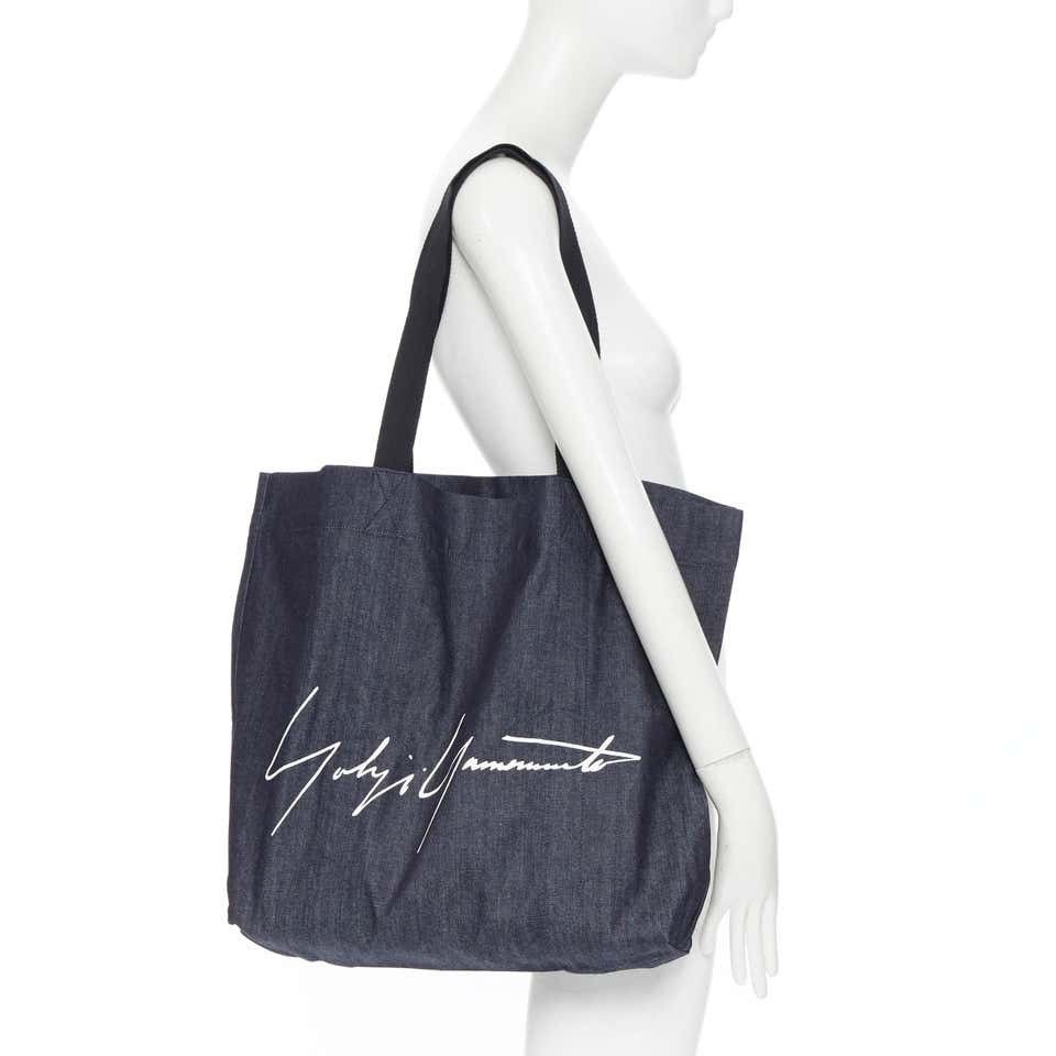 Yohji Yamamoto - Signature Logo Denim Tote Bag, Luxury, Bags & Wallets on Carousell