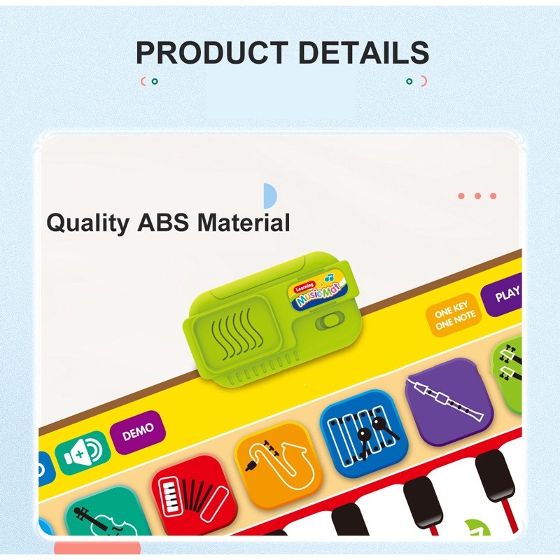 10-key Piano Music Mat 8 Instrument Sounds Keyboard Dance Playmat ...