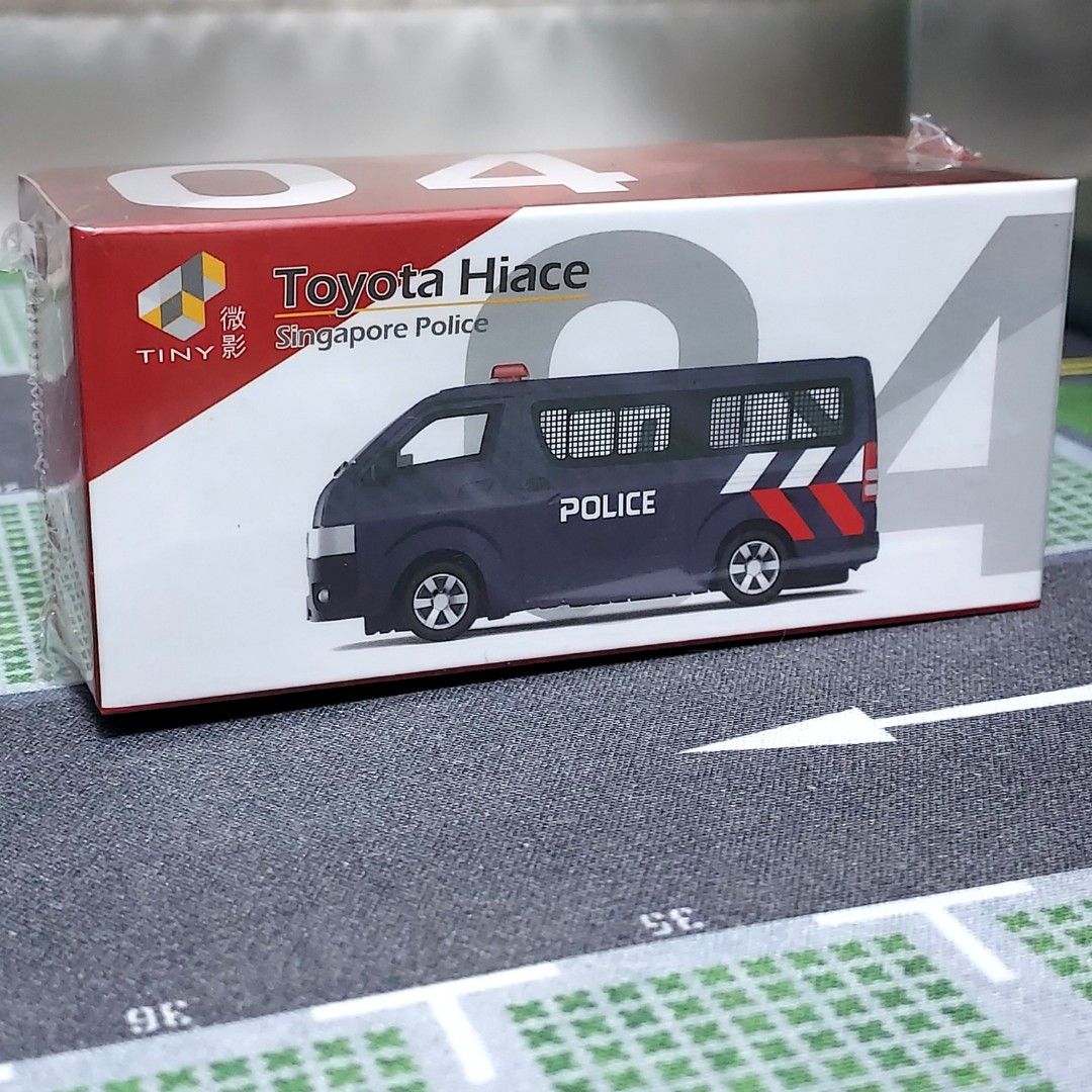 1/64 TINY SG Toyota Hiace Singapore police van, Hobbies & Toys, Toys ...