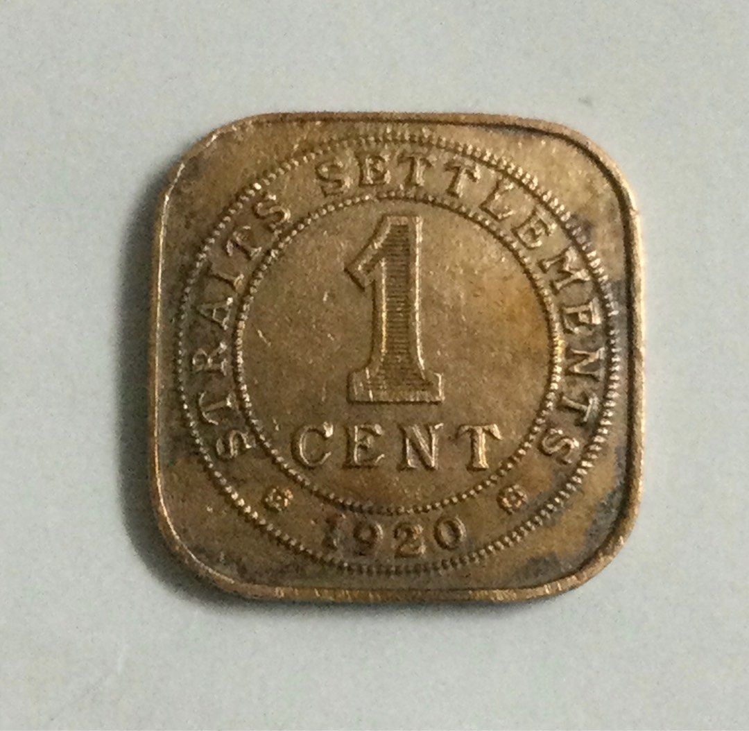 1920 Straits Settlements George V 1c Coin / Syiling, Hobbies & Toys ...