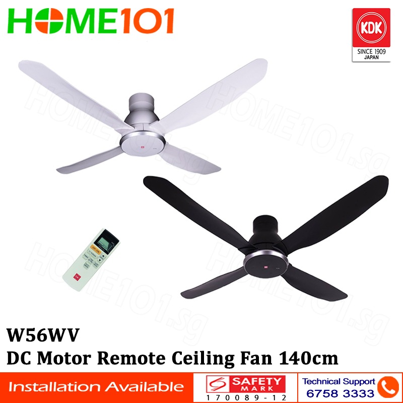 KDK Ceiling Fan with Remote Control 56" W56WV, Furniture & Home Living ...
