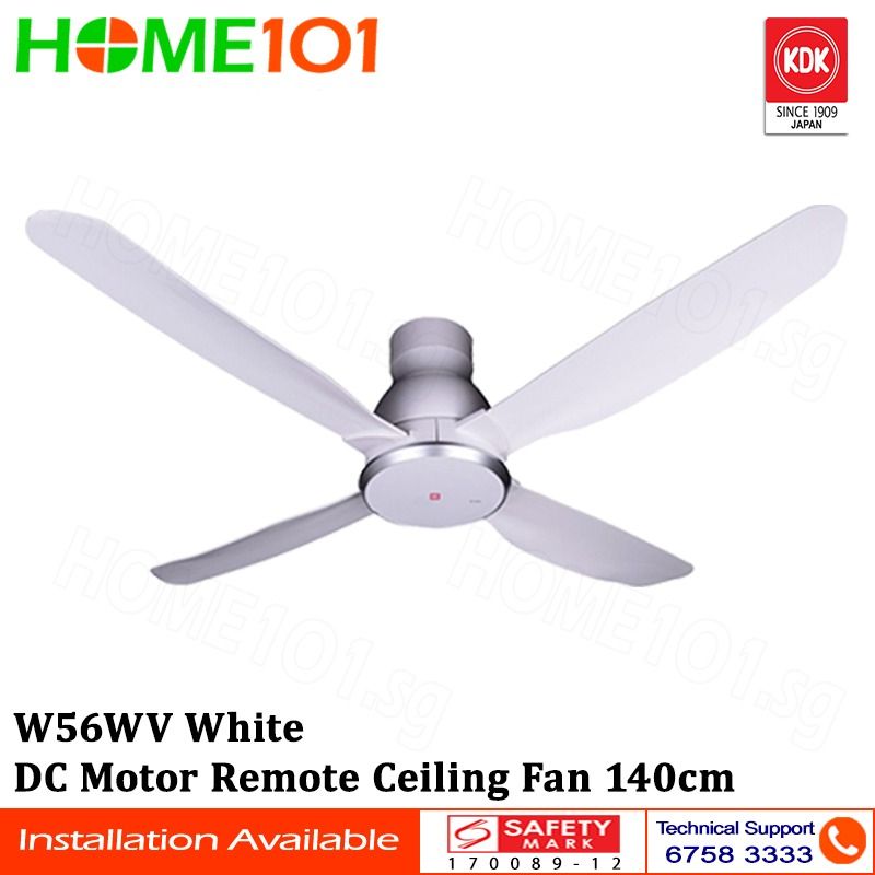 KDK Ceiling Fan with Remote Control 56" W56WV, Furniture & Home Living ...