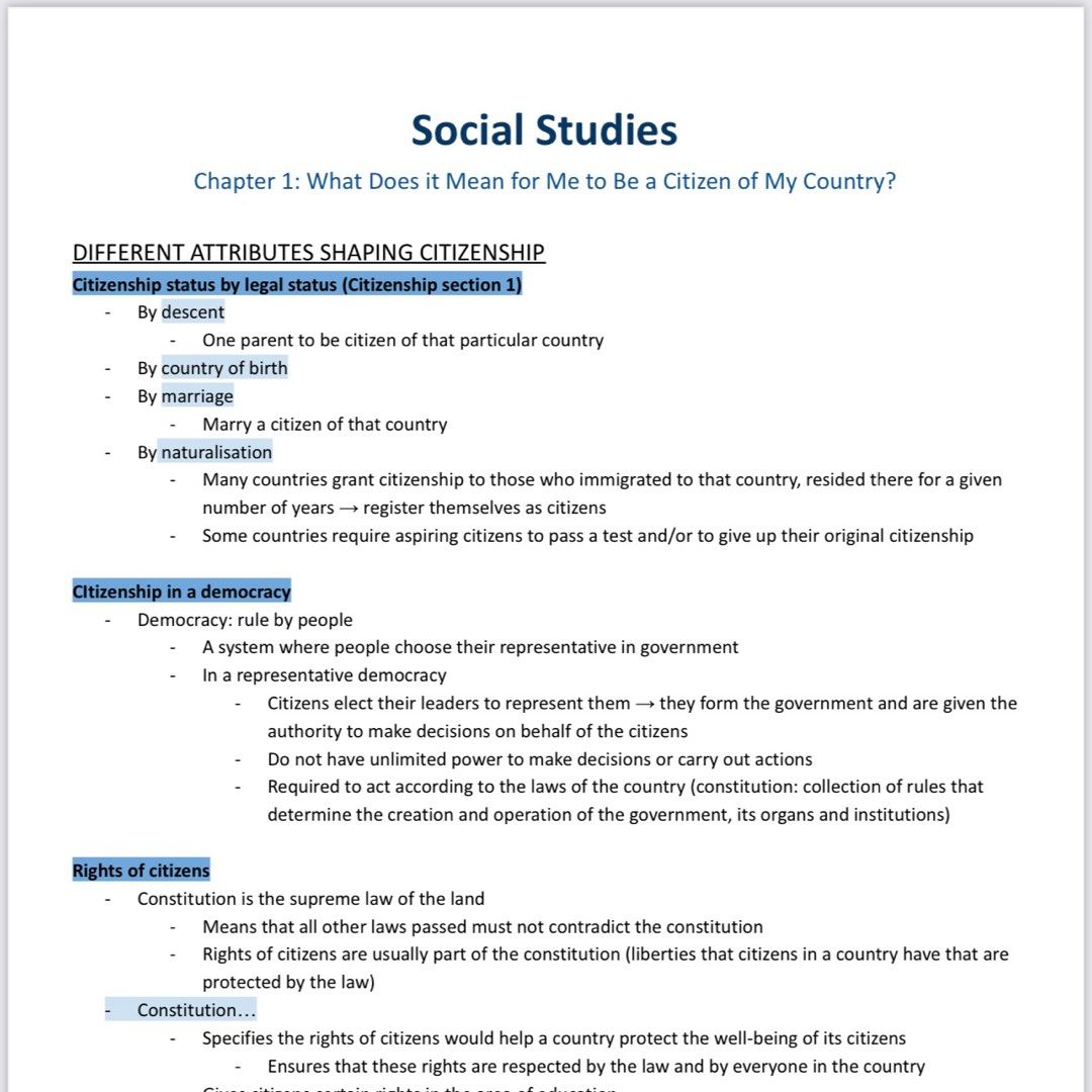 A1 Social Studies notes O level (64 pages), Hobbies & Toys, Books ...
