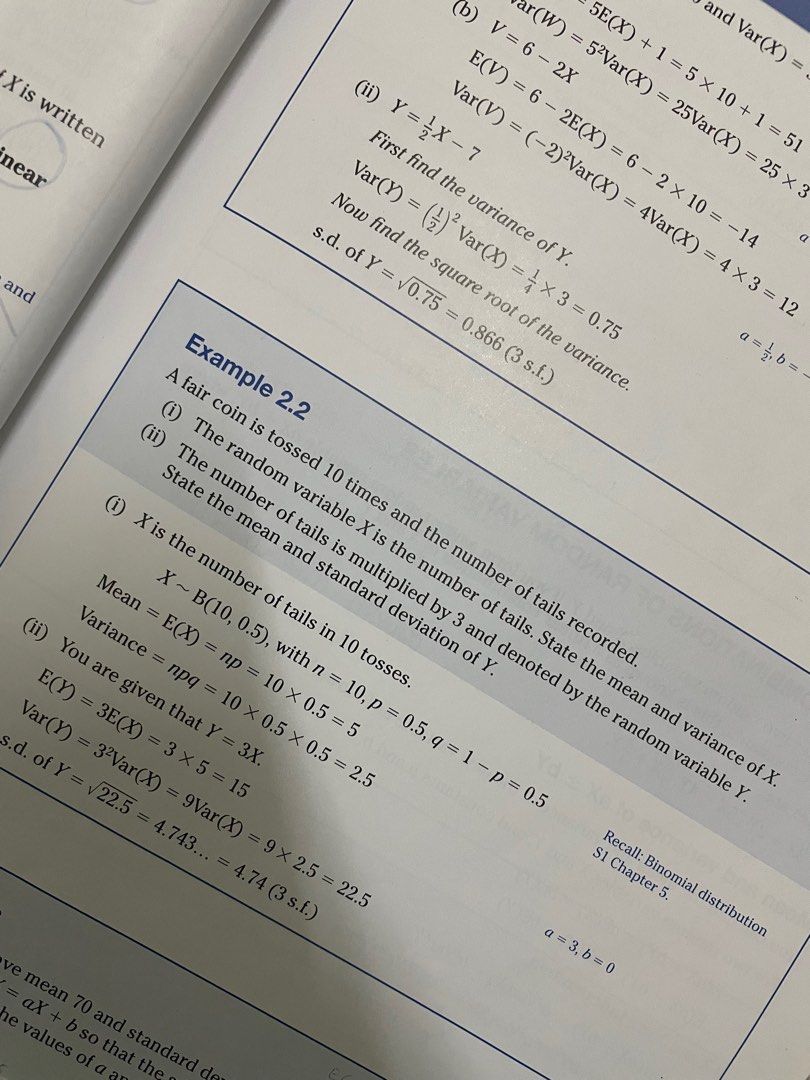 A levels Probability and statistics textbook 2, Hobbies & Toys, Books ...