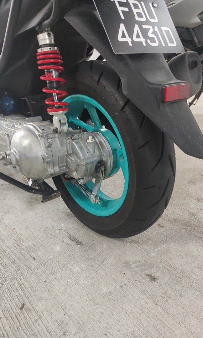 Aerox rim and tyres, Motorcycles, Motorcycle Accessories on Carousell
