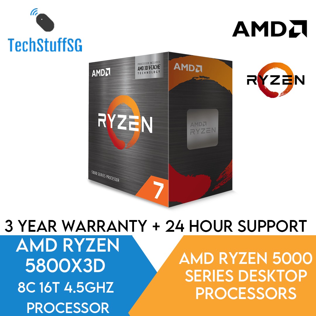 AMD RYZEN 5800X3D 8 Core 16 Threads 4.5GHz Desktop CPU Processor ...