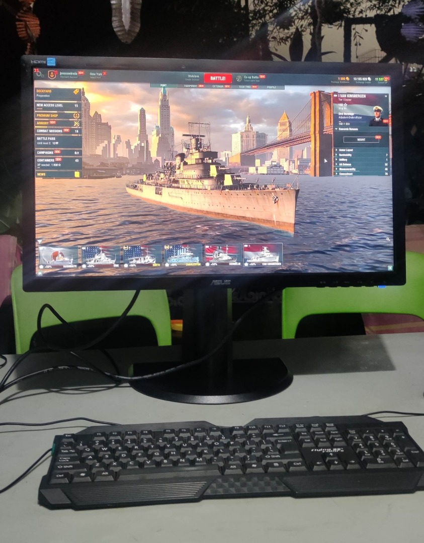 ASUS VE248H 24" Full HD Built-in Speakers Flicker-Free LED Backlight Gaming Monitor, Computers ...