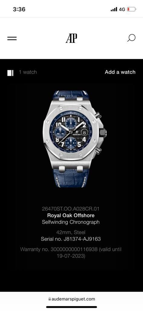 Audemars Piguet Royal Oak Offshore aka Batman, Luxury, Watches on Carousell