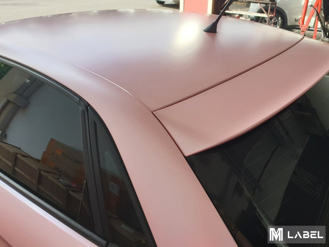Audi A1 Full Vinyl Wrap - Satin Metallic Sakura Pink, Car Accessories ...
