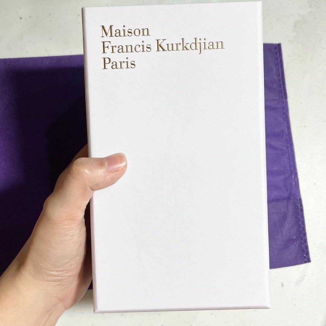 AUTHENTIC Maison Francis kurkdjian large white box for storage perfume ...