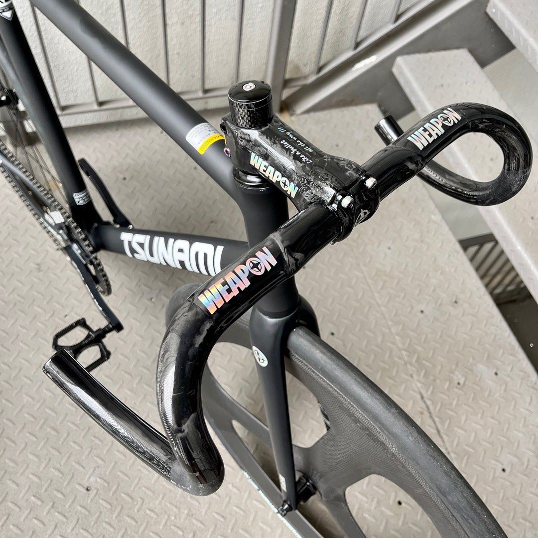 Bicycle drop bar/weapon carbon drop bar/fixie drop bar/carbon seat pose ...