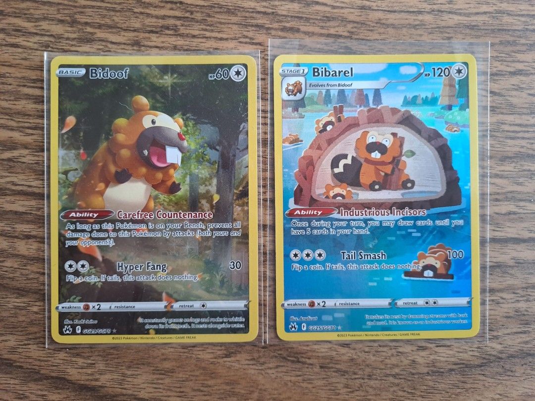 Bidoof Bibarel Ultra Rare Crown Zenith Pokemon Cards, Hobbies & Toys ...